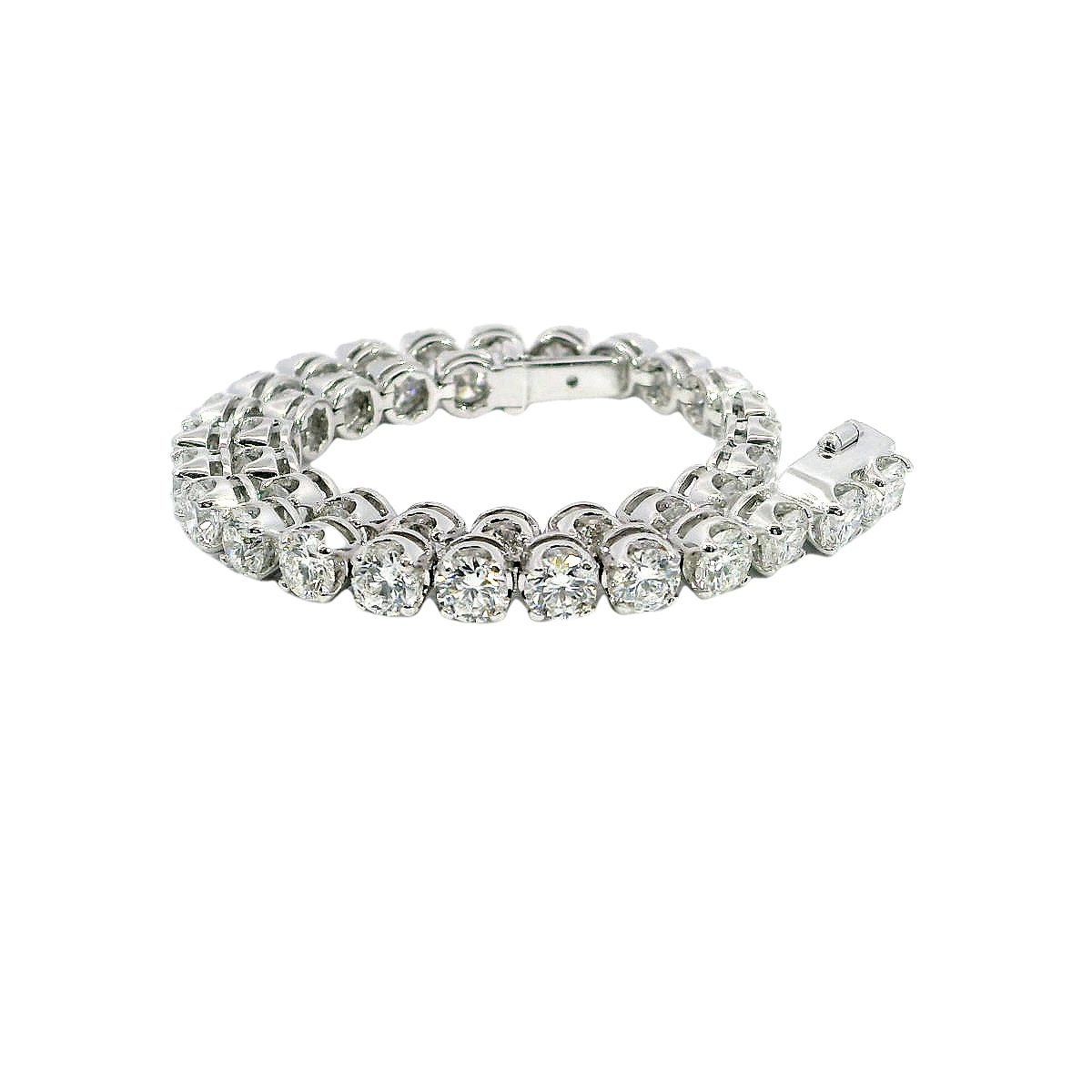 8.18-CT D-E/VVS-VS2 LG Diamond Classic Timeless Tennis Bracelet 18K WG – Twinkle Diamonds