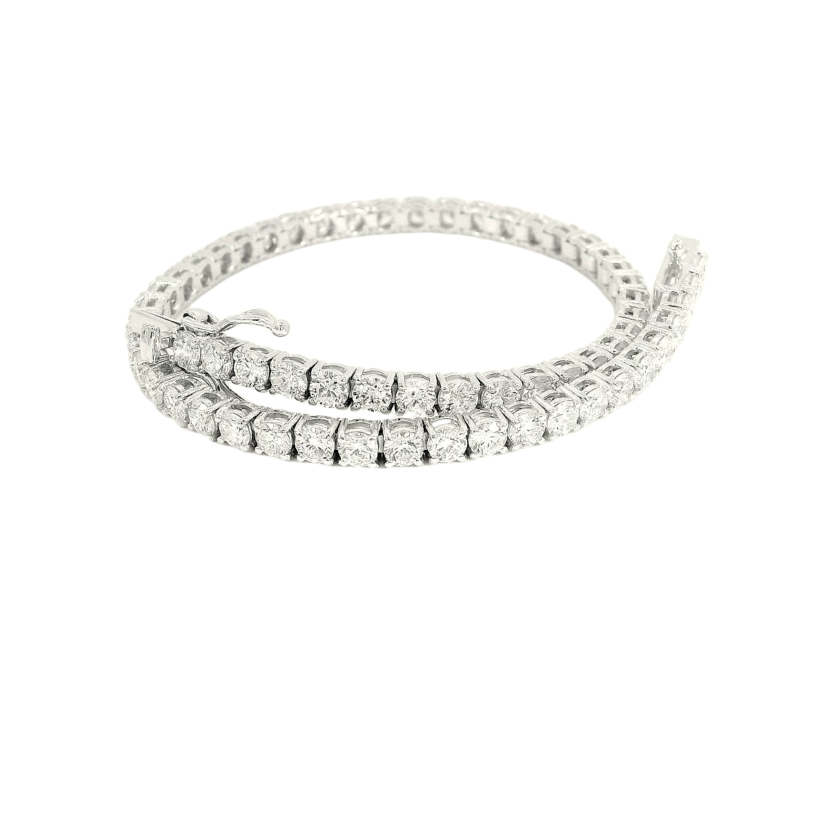 Lab-grown Diamond Tennis Bracelet 5.28 carat D-F/VVS-VS2 in 18K W/G ...