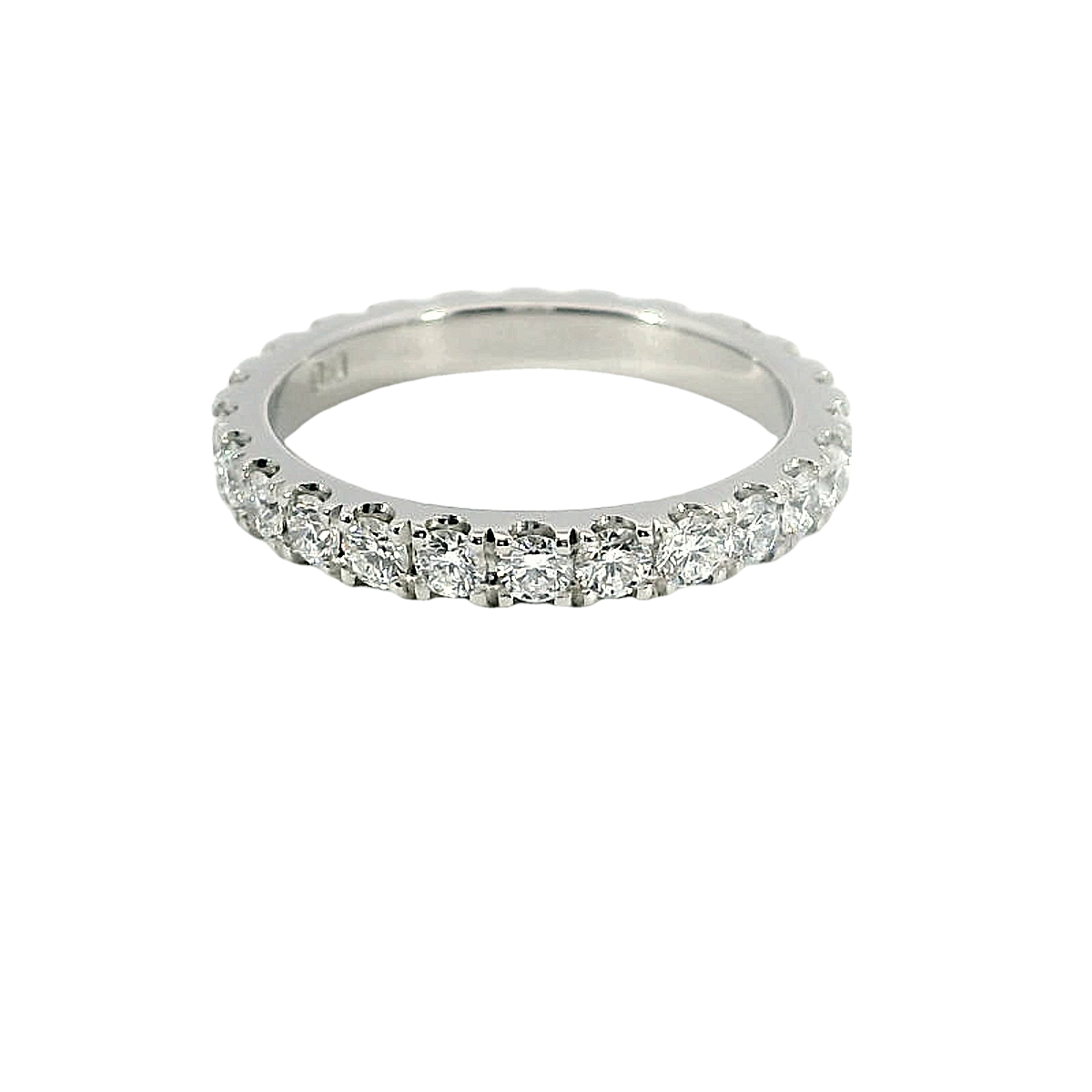 1.28 Carat D-F/VVS-VS2 Lab-Grown Diamonds Wedding/Eternity Ring in Pla ...